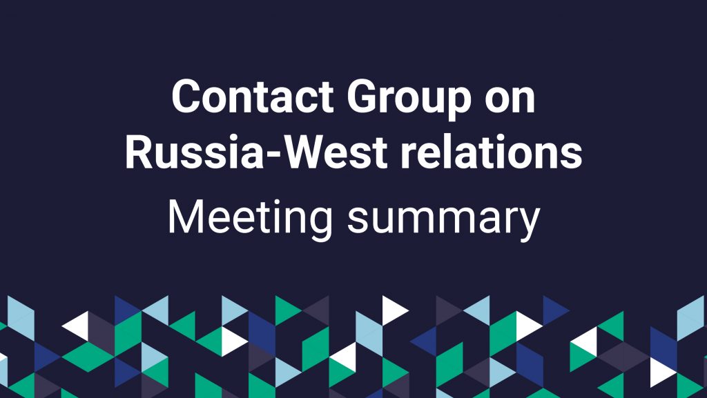 Contact Group on Russia-West Relations: What should the NATO summit do ...